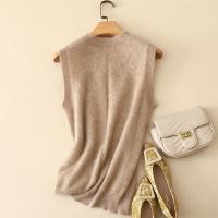 China Women's Cashmere Sweater Vest 100% Cashmere Breathable Anti-Wrinkle Luxury Casual Style for sale