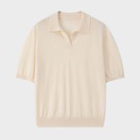 China Women's 100% Cashmere Sweater Anti-Pilling Breathable Pullover with Turn-down Collar for sale