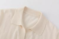 China Women's 100% Cashmere Sweater Anti-Pilling Breathable Pullover with Turn-down Collar for sale
