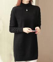 China Elegant Long Sleeve Women's Cashmere Sweater with Anti-Shrink Breathable 12 GG Knit Dress for sale