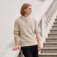 China Men's Wool Blend Knit Sweater Slim Fit Breathable Pullover for Autumn for sale