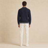 China Men's 7 GG 100% Cotton Breathable Knitted Sweater Cardigan with Full Zipper for sale