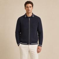 China Men's 7 GG 100% Cotton Breathable Knitted Sweater Cardigan with Full Zipper for sale