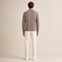 China Men Sweater Knitted Cardigan 100% Mercerized Merino Wool Breathable Anti-shrink Full Button Vintage Style for sale