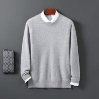 China Men's 100% Wool Pullover Knit Sweater - Breathable 12 GG for Autumn Winter for sale