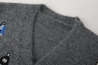 China Women's Knit Cardigan with Anti-Pilling Breathable 12 GG V-neck Casual Sweater for sale