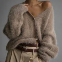 China Women's Cashmere Wool Cardigan with V-Neck and Anti-Pilling Long Sweater Knitwear for sale