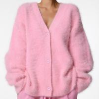 China Women's Cashmere Wool Cardigan with V-Neck and Anti-Pilling Long Sweater Knitwear for sale