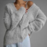 China Women's Cashmere Wool Cardigan with V-Neck and Anti-Pilling Long Sweater Knitwear for sale