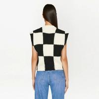 China Two-Tone Merino Wool Knitted Vest Breathable Anti-Wrinkle Casual Pullover for sale