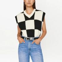 China Two-Tone Merino Wool Knitted Vest Breathable Anti-Wrinkle Casual Pullover for sale