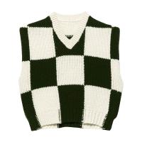 China Two-Tone Merino Wool Knitted Vest Breathable Anti-Wrinkle Casual Pullover for sale