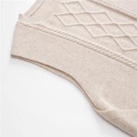 China Solid Color Comfortable Ladies Cashmere Vest 40% Cashmere 60% Wool Breathable Anti-Wrinkle Knitted Twill Vest for sale