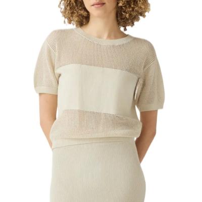 China Breathable 100% Cotton Computer Knitted Women's Sweater Knit Top for Casual Summer Wear for sale