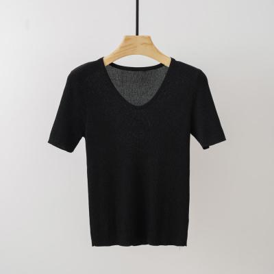 China Summer Classic Thin Cashmere and Silk Blend Anti-pilling Sweater Pullover for Women for sale