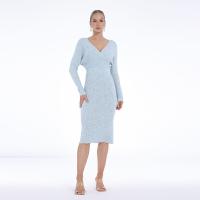 China Breathable Casual Long Sleeve Sweater Dress Knit Midi Dress for Autumn Winter for sale