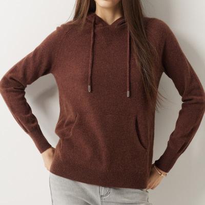 China Factory Direct 100% Wool Hoodie Soft Casual Style Pullover for Women for sale