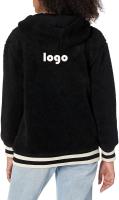 China Custom Logo Printing Women's Hooded Sweatshirt with Breathable Fleece and Windproof Zip-up Design for sale
