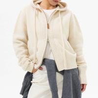 China Women's 100% Wool Zipper Closure Hoodie Cardigan Computer Knitted for Autumn for sale