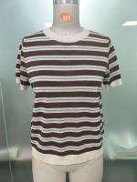 China Women's Cropped Top Pullover - Breathable, Wrinkle Resistant, Anti-Deformation Striped Design for sale
