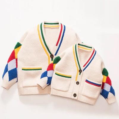 China Custom Mommy and Me Breathable Eco-Friendly Knit Cardigan Sweater for Women and Girls for sale