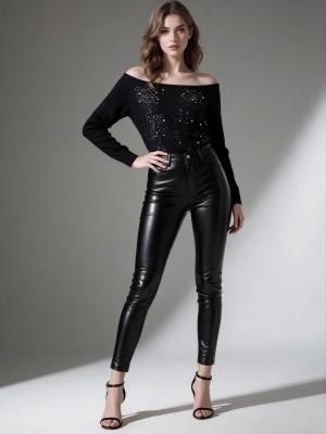 China Women's 14G Computer Knitted Knit Top with Good Elasticity | OEM ODM Wholesale Pullover for sale
