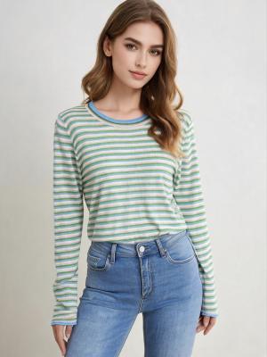 China 16G Breathable Computer Knitted Knit Top Pullover for Women for sale
