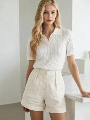 China Women's 12G Breathable Computer Knitted Knit Top Pullover for sale