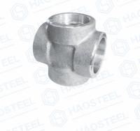 China ASTM A815 Stainless Steel Industrial Pipe Fittings Forged Socket Cross for sale