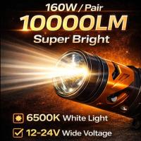 China Super Bright 160W 12V 24V 6000K H4 Projector Bulb LED Headlight for Cars Trucks 10000 Lumens YOUCHESHI Universal Fitment 1 Year for sale