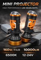 China Super High Power 80w LED Headlight Bulb 12000LM Brightness H4 Projector Universal Fitment 12V 24V White Light 6500K Color for sale