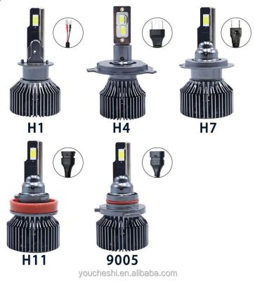 China High Quality 90 Watt LED Headlight Bulb White Light Auto Lighting System Full Capacity M3 H1 6500Lm Aluminum H4 LED Headlight for sale