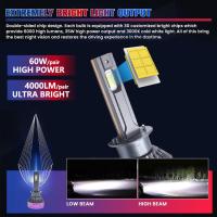 China 120 Watt LED Headlight Bulb H1 Universal Fitment Cool White Light 7000LM 6000K 12V Canbus Function 24-Month Warranty New Design for sale