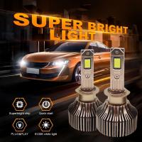 China New 300W 27000LM 6500K IP68 Waterproof Gold Universal Fitment 12V/24V LED Car Headlight Bulbs for H1 2-Years Warranty for sale