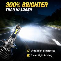 China New 130W 12000LM H4 LED Headlight Bulbs 6500K Auto Headlamp Long Lifespan Advanced Cooling System 12-24V Universal Fitment for sale