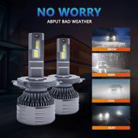 China 90W H4 LED Canbus Headlight High Power 6500k White LED Bulb 24V Auto Lighting System 3000LM 24 Months Warranty Universal Fitment for sale