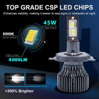 China New 100W 10000LM H4 LED Headlight Bulb 6500K 12V-24V Plug & Play Universal Fitment with 24-Month Warranty for sale