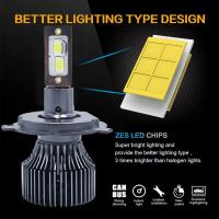 China New 100W 10000LM H4 LED Headlight Bulb 6500K 12V-24V Plug & Play Universal Fitment with 24-Month Warranty for sale
