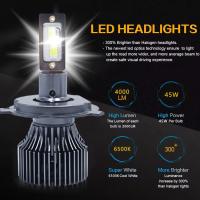 China New 100W 10000LM H4 LED Headlight Bulb 6500K 12V-24V Plug & Play Universal Fitment with 24-Month Warranty for sale