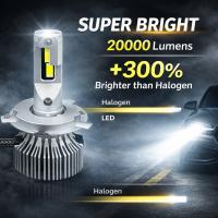 China 200W 20000LM Super Bright LED Headlight Bulb 6500K H4 Canbus Auto Lamp Plug & Play for Cars SUVs Trucks 12V-24V OEM for sale