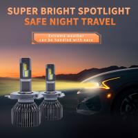 China New 70W H4 Auto Car LED Headlight Bulb Double Color Canbus Function 24V IP68 Waterproof Universal Fitment 6000K 2300LM 38LM/W for sale