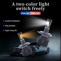 China New 70W H4 Auto Car LED Headlight Bulb Double Color Canbus Function 24V IP68 Waterproof Universal Fitment 6000K 2300LM 38LM/W for sale