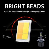 China New 70W H4 Auto Car LED Headlight Bulb Double Color Canbus Function 24V IP68 Waterproof Universal Fitment 6000K 2300LM 38LM/W for sale