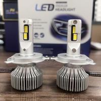 China New China Factory YOUCHESHI Y25-H4 180W 12V/24V Car LED Headlights High Brightness 15000LM 6500K White Aluminum+Brass Universal for sale