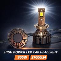 China Auto Lighting Systems Led Headlight High Quality Led Headlight Bulb H7 300W Car Led Headlight 27000Lm for sale