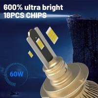 China Universal Cars High Power LED Headlights H7 120W 9000LM White 6500K Aluminum+Brass New for sale