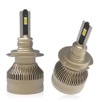 China Universal Cars High Power LED Headlights H7 120W 9000LM White 6500K Aluminum+Brass New for sale