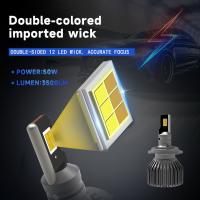 China High Performance 120W LED Car Headlights 12V IP68 Waterproof 9000LM H7 Double Color Bulb New Condition 24 Months Warranty for sale