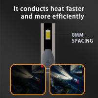 China YOUCHESHI P8 High Brightness 120W Car LED Headlights Canbus Full Capacity 9000LM H7 White Aluminum 12V New 24 Months Warranty for sale