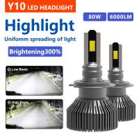 China New Universal 160W H7 High-Power LED Headlights Y10 12000LM 6500K Full Capacity Aluminum Lights 24V YOUCHESHI 24-Month for sale